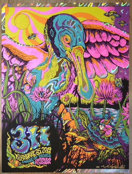 2019 311 - Orlando I Foil Variant Concert Poster by Nathaniel Deas ...