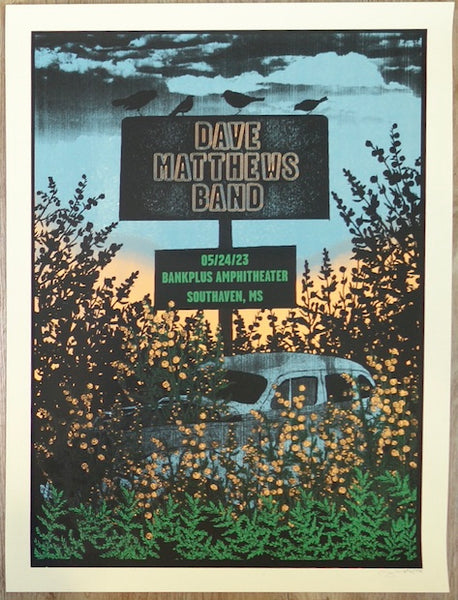 2023 Dave Matthews Band - Southaven Silkscreen Concert Poster by Metha ...
