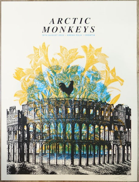 2022 Arctic Monkeys - Pula Silkscreen Concert Poster by Aesthetic Appa ...