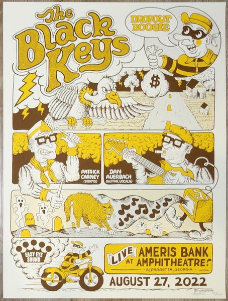 2022 The Black Keys - Alpharetta Silkscreen Concert Poster by Taylor R ...