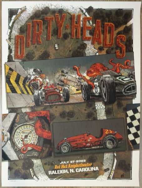 2023 Dirty Heads - Raleigh Silkscreen Concert Poster by Landland | JoJo ...