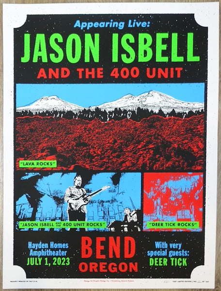 2023 Jason Isbell - Bend Silkscreen Concert Poster by Draplin Design ...