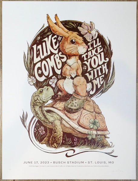 2023 Luke Combs - St. Louis Lithograph Concert Poster by Joshua Budich ...