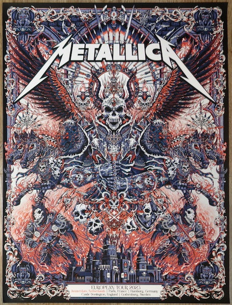 2023 Metallica - Amsterdam Silkscreen Concert Poster by Juan Ma Orozco ...