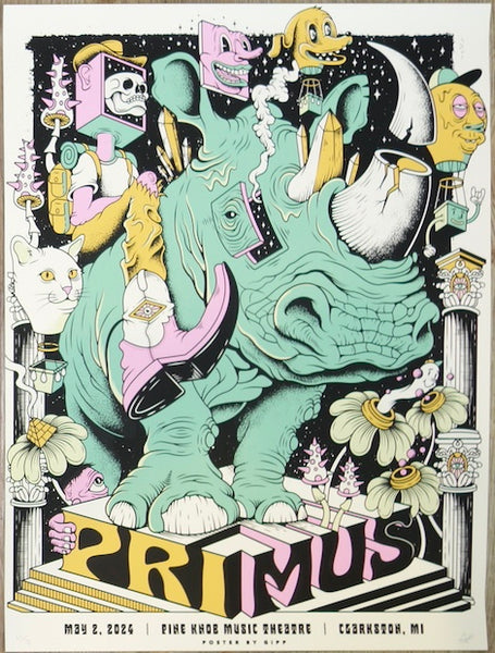 2024 Primus - Clarkston Silkscreen Concert Poster by Chris Gipple ...
