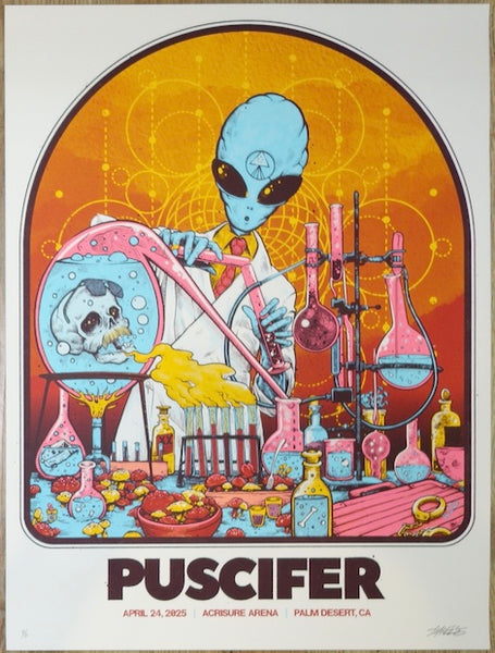 2025 Puscifer - Palm Desert Silkscreen Concert Poster by Dan Dippel ...