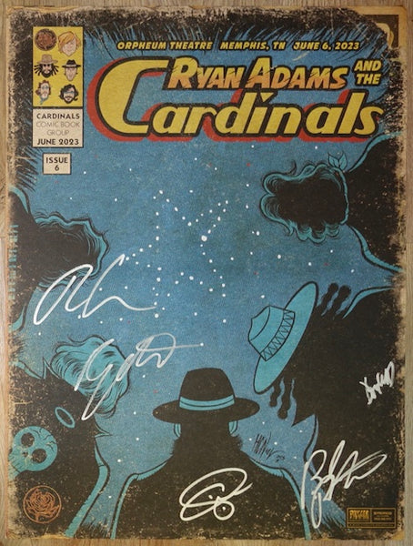 2023 Ryan Adams & the Cardinals - Memphis Concert Poster by Howie Noel ...