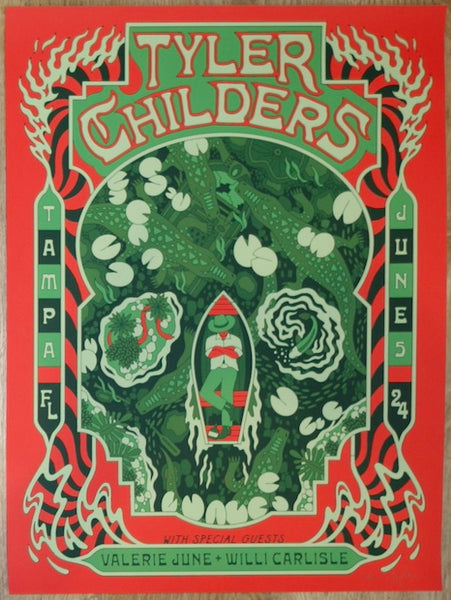 2024 Tyler Childers - Tampa Silkscreen Concert Poster by Joshua Noom ...
