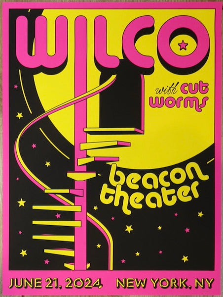2024 Wilco - NYC Silkscreen Concert Poster by Emily Burlew | JoJo's Posters