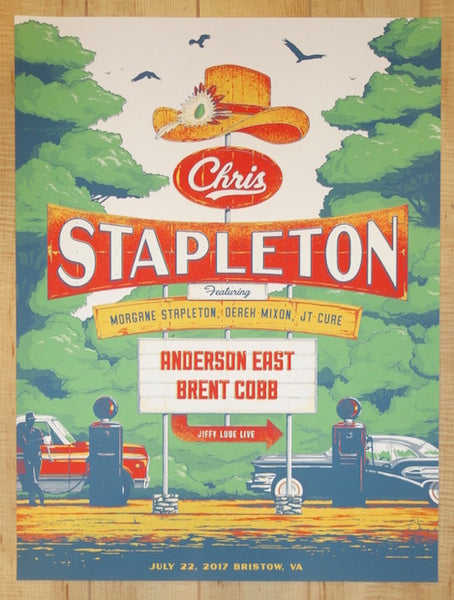 2017 Chris Stapleton - Bristow Silkscreen Concert Poster by Matt Flemi ...