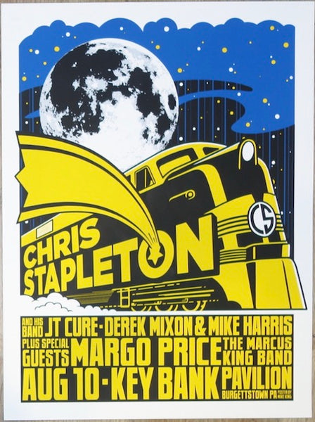 2019 Chris Stapleton - Burgettstown Silkscreen Concert Poster by Mike ...
