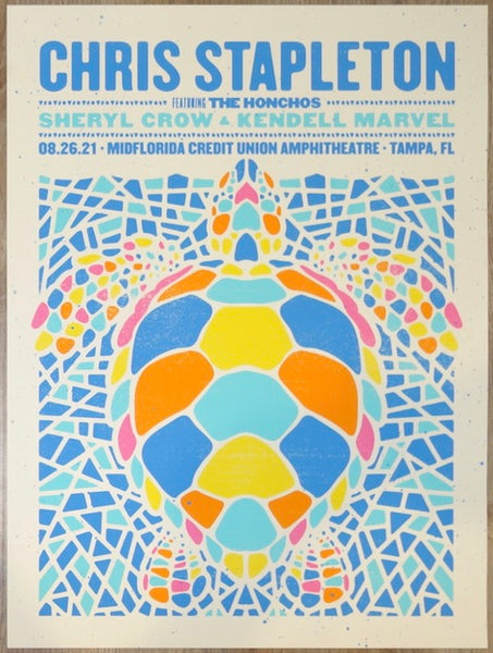 2021 Chris Stapleton - Tampa Silkscreen Concert Poster by Jose Garcia ...