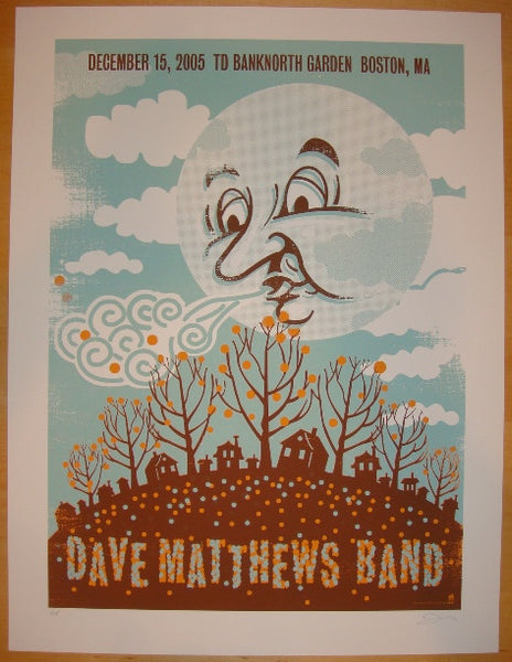 2005 Dave Matthews Band - Boston Silkscreen Concert Poster by Methane ...