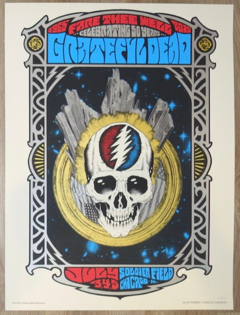 2015 Grateful Dead - Chicago Silkscreen Concert Poster by Alan Forbes ...