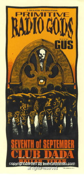 1996 Primitive Radio Gods - Dallas Concert Poster by Mark Arminski (MA ...