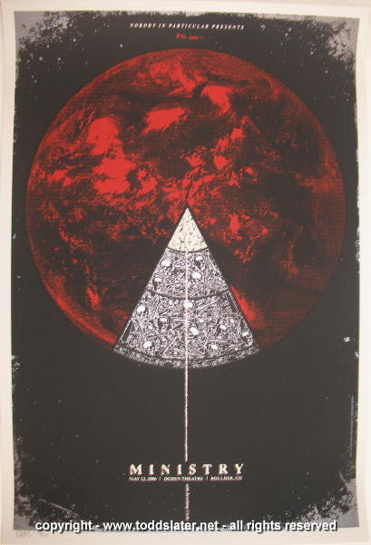 2006 Ministry - Denver Silkscreen Concert Poster by Rob Jones & Todd S ...