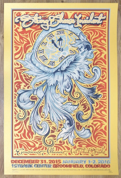 2015 String Cheese Incident - NYE Broomfield Silkscreen Concert Poster ...