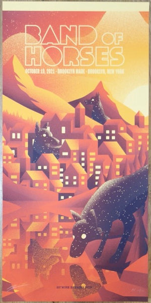 2021 Band of Horses - Brooklyn II Silkscreen Concert Poster by Shawn R ...