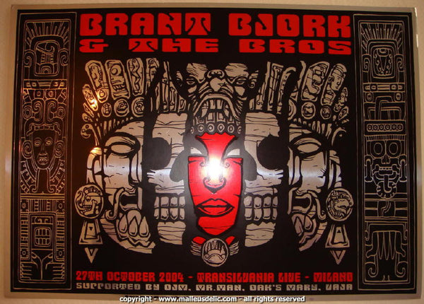 2004 Brant Bjork & the Bros - Milan Silkscreen Concert Poster by Malle ...