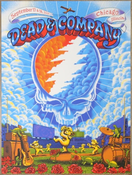 2021 Dead & Company - Chicago Silkscreen Concert Poster by James Flame ...
