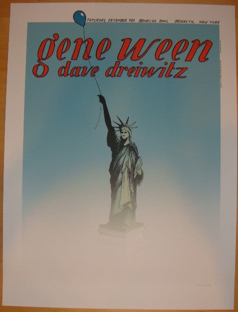 2011 Gene Ween - Brooklyn Silkscreen Concert Poster by Justin Santora ...