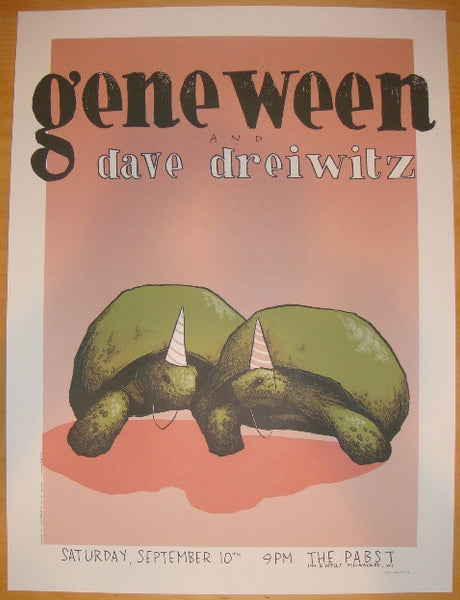 2011 Gene Ween - Milwaukee Silkscreen Concert Poster by Justin Santora ...