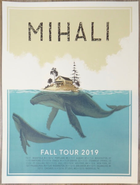 2019 Mihali - Fall Tour Silkscreen Concert Poster by Justin Santora ...