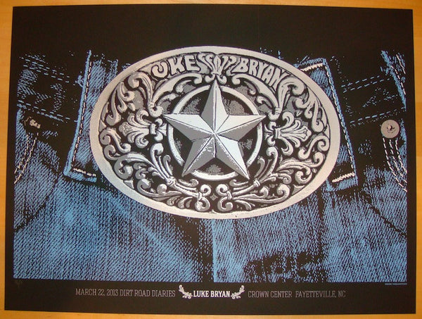 2013 Luke Bryan - Fayetteville Concert Poster by Pfahlert | JoJo's Posters