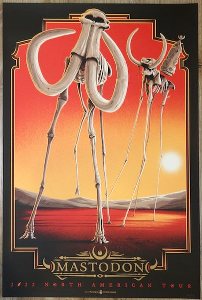 2022 Mastodon - North American Tour Silkscreen Concert Poster by Patri ...