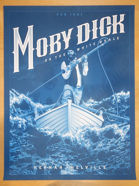 2014 "Moby Dick" - Silkscreen Movie Poster by Tracie Ching | JoJo's Posters