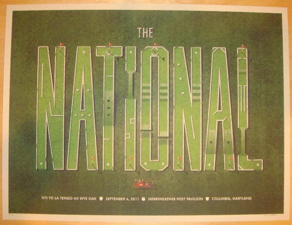 2011 The National - Columbia Silkscreen Concert Poster by DKNG | JoJo's ...