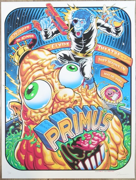 2022 Primus - Fort Wayne Silkscreen Concert Poster by Zombie Yeti ...