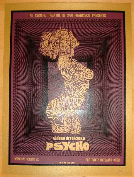 2010 "Psycho" - Purple Silkscreen Movie Poster by David O'Daniel | JoJo ...